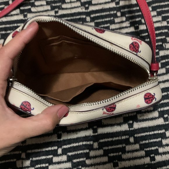 Coach | Bags | Coach Ladybug Mini Camera Bag Cross Body Purse Red And ...
